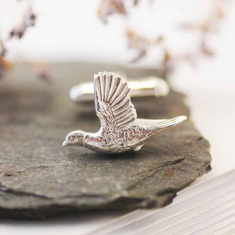 Pheasant Cufflinks - Heather Scott Jewellery